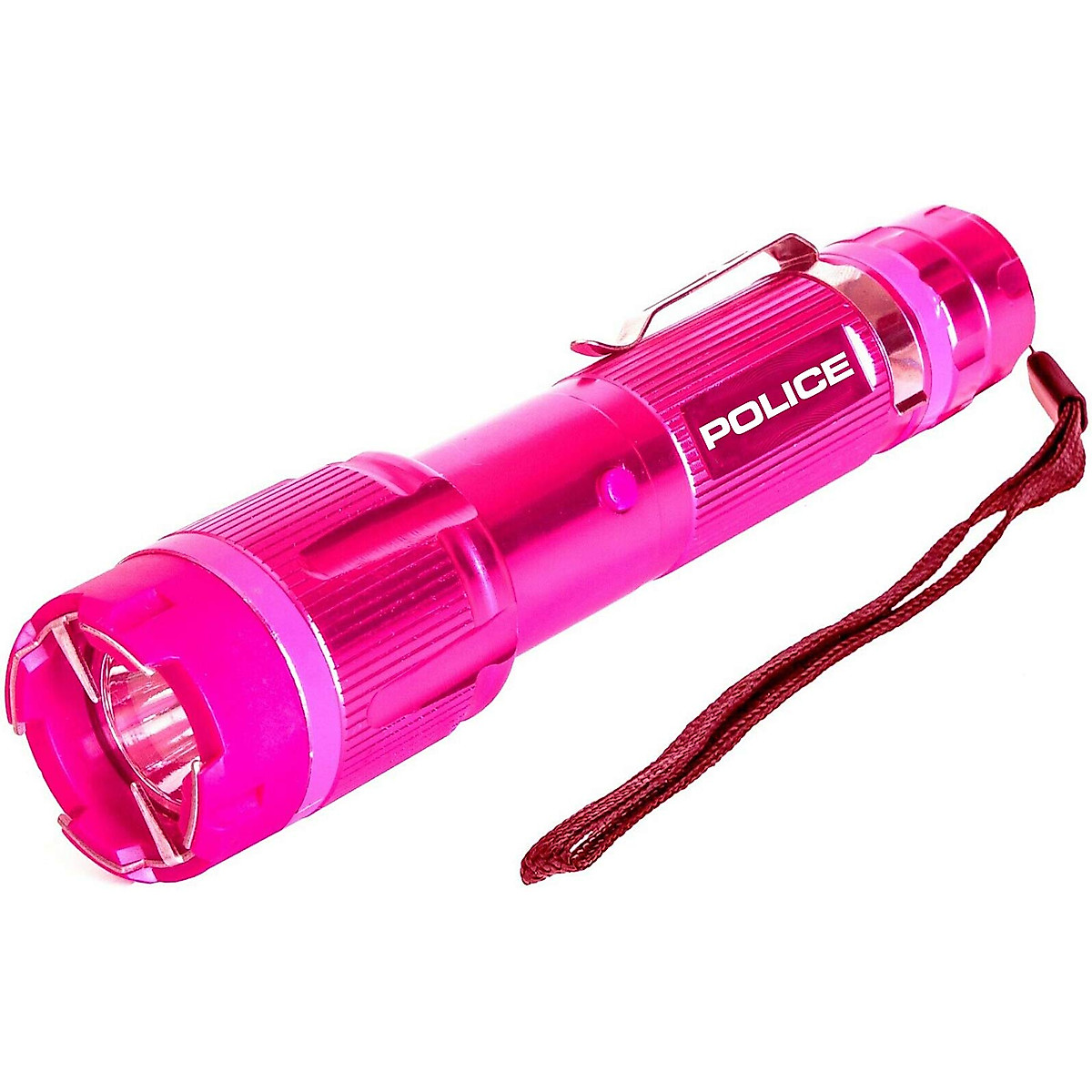 POLICE Stun Gun 1159 - Aluminum Rechargeable with LED Flashlight, Pink