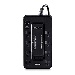 CyberPower ST425 Standby UPS System, 425VA/260W, 8 Outlets, Compact, Black
