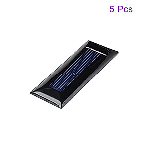 DMiotech 5 Pack 0.5V 80mA 55mm x 21mm Mini Solar Panel Cell for DIY Electric Power Project
