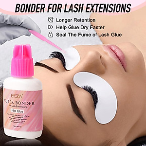 EMEDA Lash Bonder for Eyelash Extensions, Not Adhesive, Glue Accelerator for lash Extensions, Sealer Adhesive, Speed up Drying Time,Add Glue Elasticity,Lock in Fume(15ml Super Bonder Sealant)