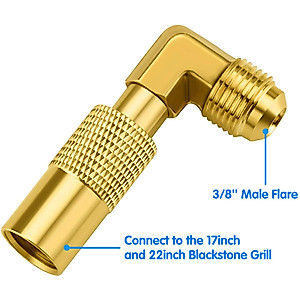 MOFLAME 6FT Stainless Braided Propane Hose and Blackstone Grill Regulator Adapter for Blackstone 17inch and 22inch Table Top Griddle Connect to 5-20Lb Propane Tank
