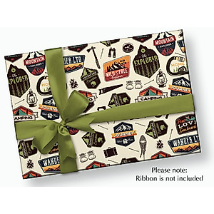 Stesha Party Explorer Outdoor Adventure Enthusiast Wrapping Paper - 30 x 20 Inch (3 Sheets)