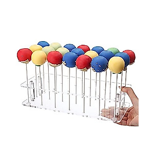 Goabroa Cake Pop Stand, 21 Holes Clear Acrylic Cakepops Display Stand, Visually Appealing Transparent 21 Holders Party Cake pop Lollipop Stand