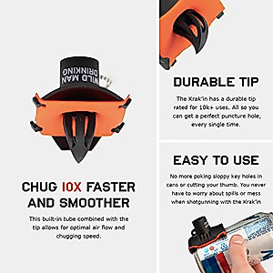 The Krak'in 2.0 - Innovative Shotgun Tool with Built-in Funnel - Great for Tailgate, Golf Course, Beach, Grad Party, Bachelorette Party, College House Party, Spring Break, Snowboarding, etc.