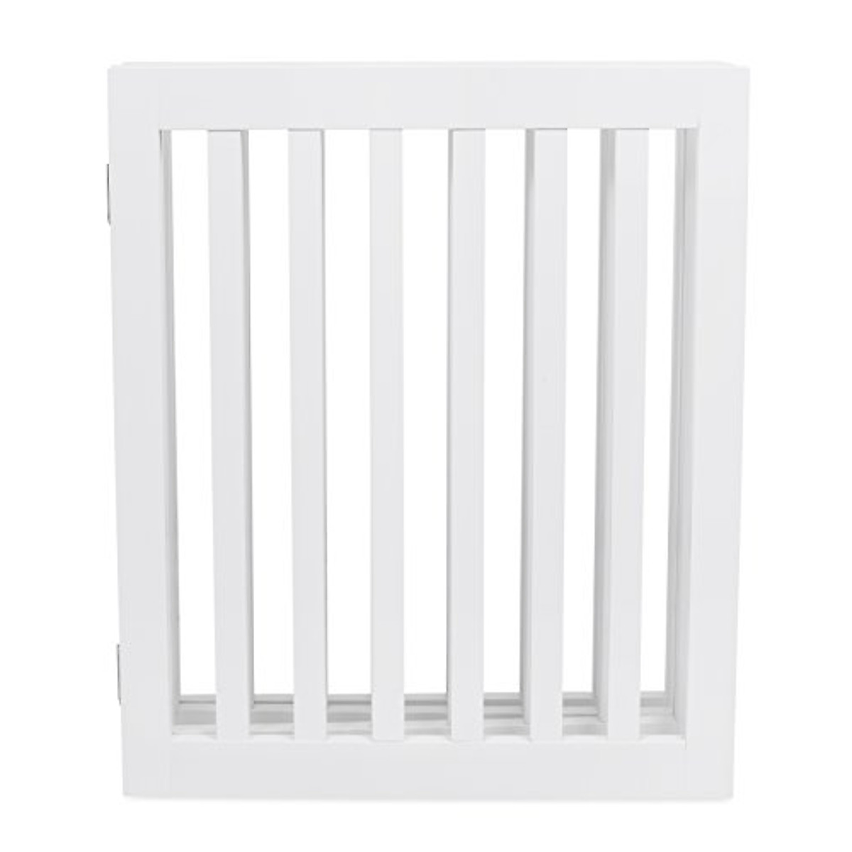 Internet's Best Traditional Dog Gate for The Home, Doorway, Stairs | 3 Panel | 24in H x 60in W | Small or Older Dogs, Puppies, Cat | Free Standing | Indoor Folding Pet Barrier | Wooden MDF | White