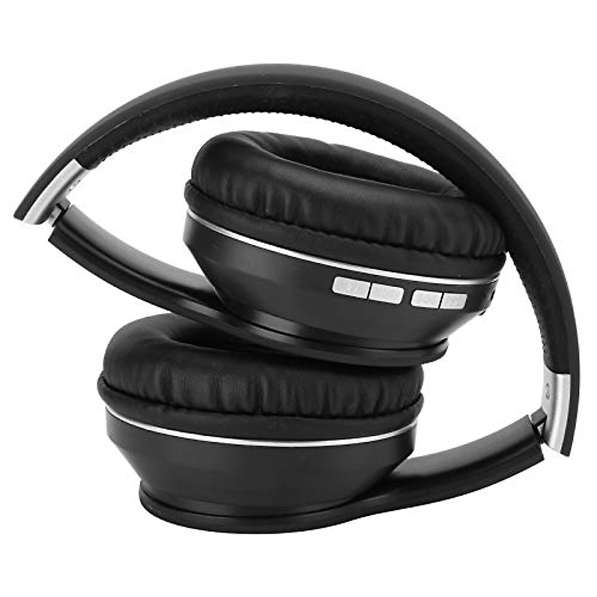 Wireless Headphone, Bluetooth v5.0 Foldable Portable HiFi Noise Cancelling Earphone, Gift with Mic Hands-Free Call & TF Card Function, Over-Ear Headset for Gaming/Learning/Sports(Silver)