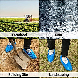 100pcs (50 Pairs) Non-woven Fabric Disposable Shoes Covers Elastic Band Breathable Dustproof Anti-slip Shoe Covers(Blue)