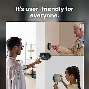 Degrii Smart Thermostat - Smart Thermostats for Home with App Control, Multi-Schedule Programming, Geofencing, Easy DIY Setup, Programmable Wi-Fi Thermostat, Black
