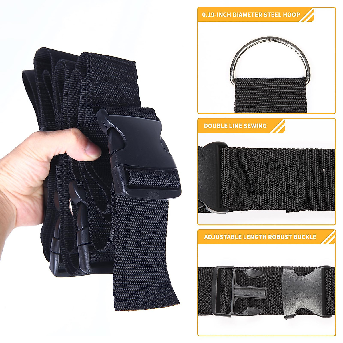 Panumly Camping Chair Wall Storage for Garage, Adjustable Garage Wall Organizer Straps with Flexible Release Buckles, Hanging Garage Organization for Beach Chairs, Umbrellas, 4 Storage Holds