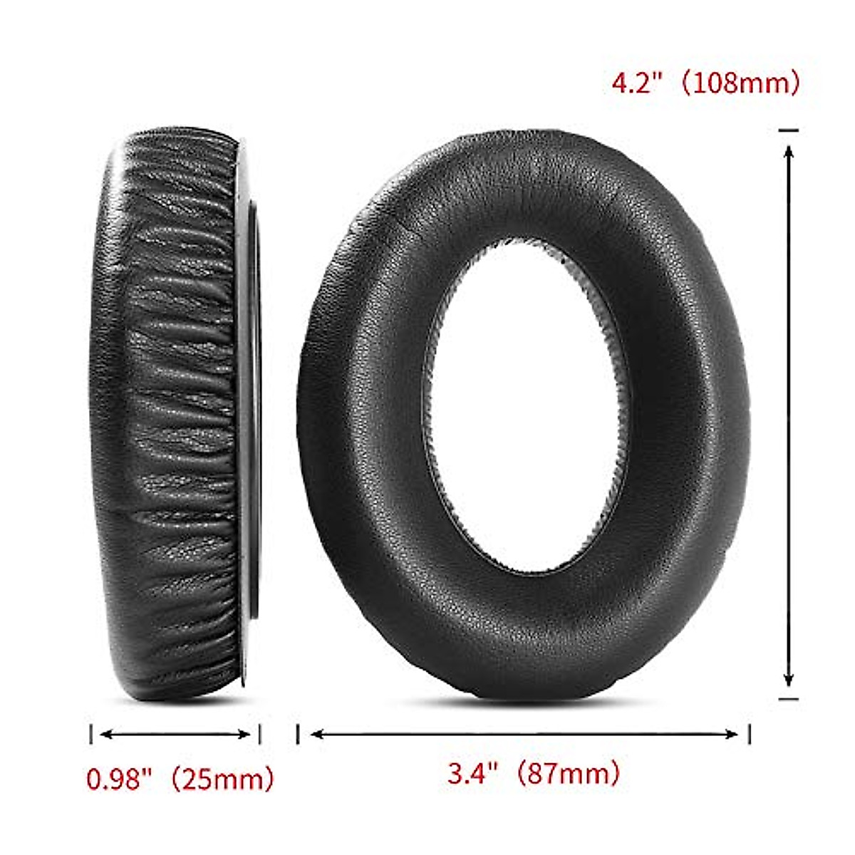 YunYiYi Replacement Earpad Cups Cushions Compatible with Sennheiser HD545 HD565 HD580 HD600 HD650 HD660S HD535 HD265 HD525 HD6XX HD58X Headset Covers Earmuffs (PU Leather)