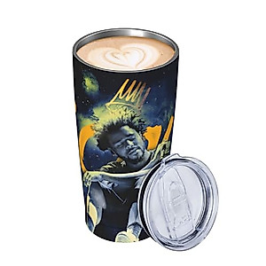 Kiserjens J. Music Cole Stainless Steel Insulated Tumbler Vacuum Water Bottle Travel Cup Coffee Mug With Straw,Lid and Brush 20 oz