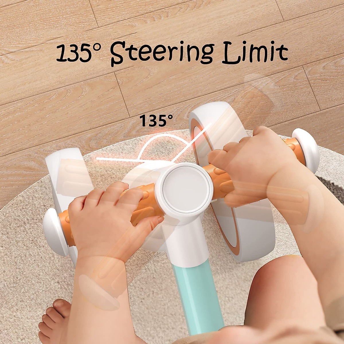 Maysuke Baby Balance Bike Toys for 1 Year Old Boys and Girls Gifts, Toddler Bike 10-24 Month First Birthday Gift with 4 Wheels, No Pedal (Green)