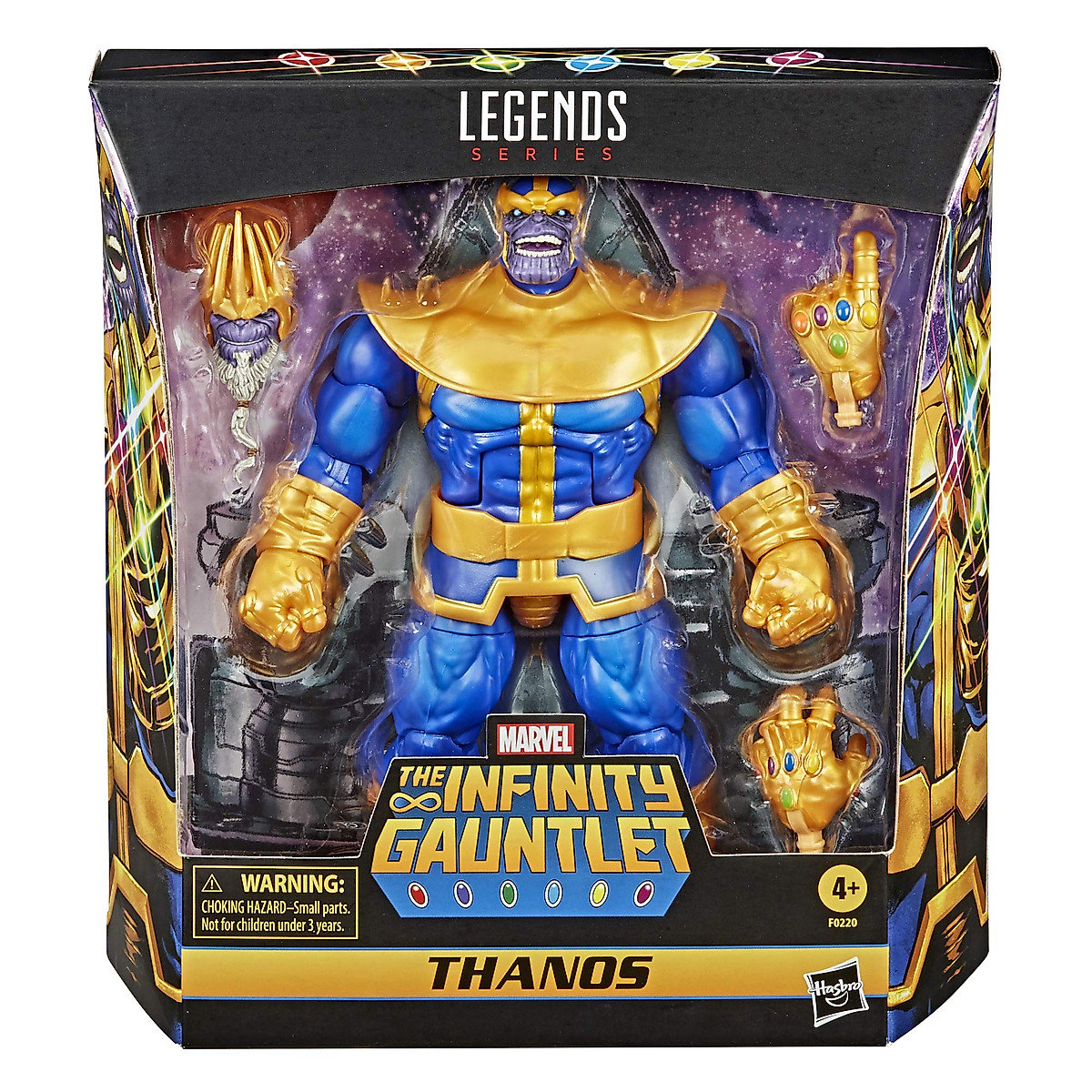 Marvel Hasbro Legends Series 6-inch Collectible Action Figure Thanos Toy, Premium Design and 3 Accessories , Blue