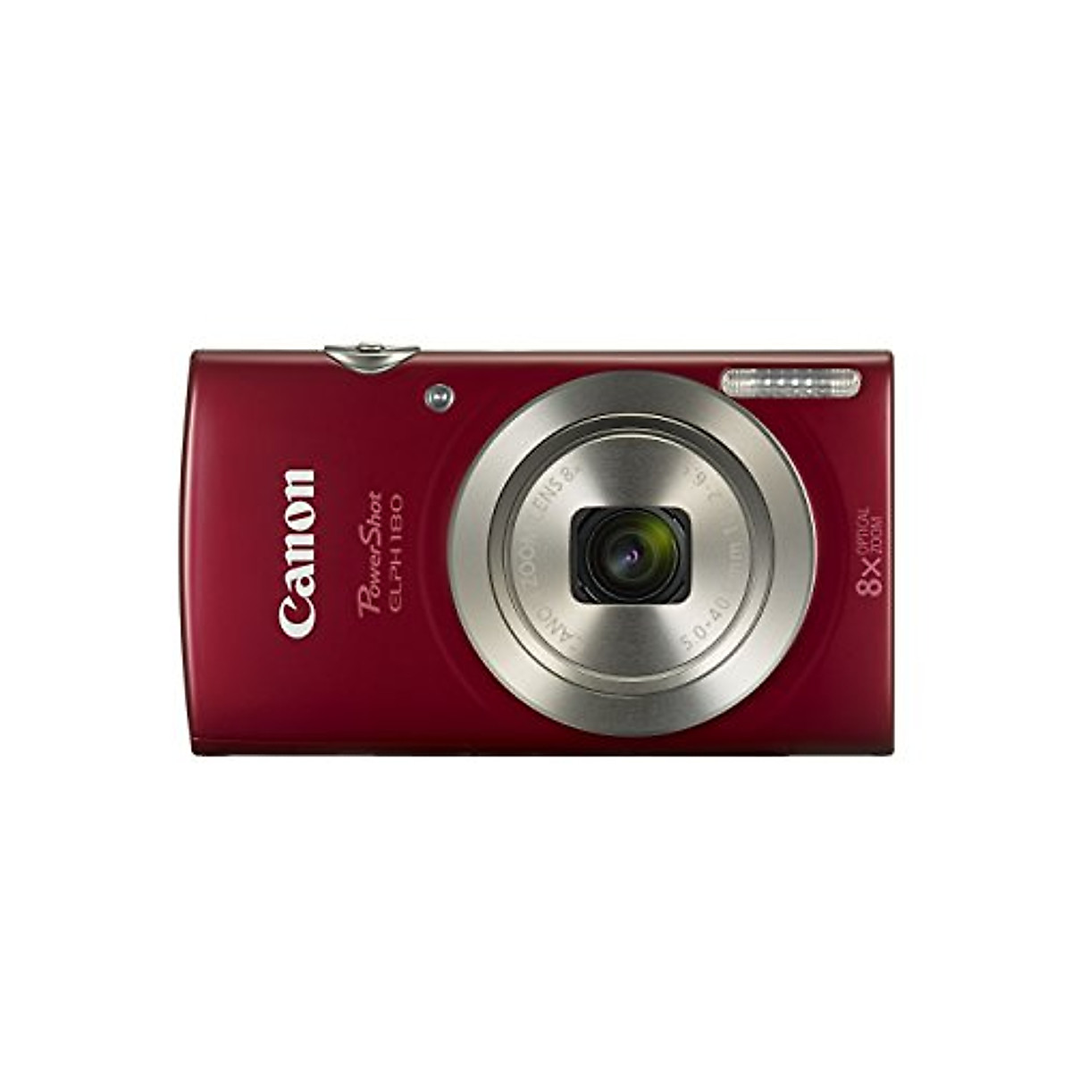 Canon PowerShot ELPH 180 Digital Camera w/Image Stabilization and Smart AUTO Mode (Red)