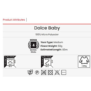 Yarnart Dolce Baby Yarn by yarnart Soft Chenille Velvet Medium Moyen Medio Yarn Blanket amigurumi Crochet Yarn 50 gram (1.76 oz) 93 Yards (753)