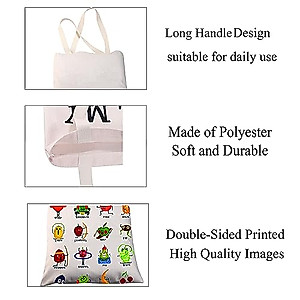Funny Vegetable Fruit Canvas Tote Bag for Women Vegetable Print Tote Bag Reusable Grocery Bag Fruit Gift for Vegetable Lovers (Vegetable Tote Bag)