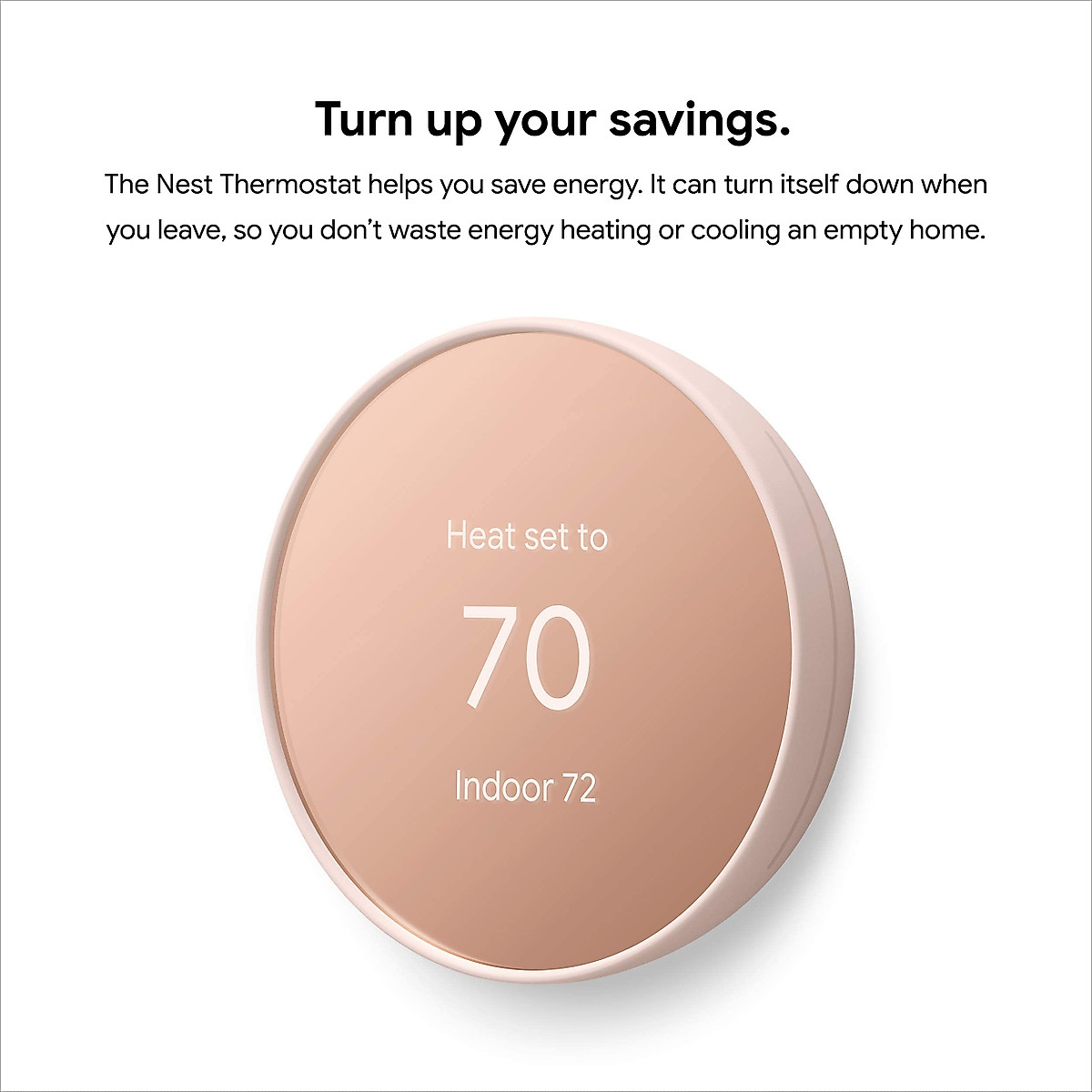 Google Nest Thermostat - Smart Thermostat for Home - Programmable Wifi Thermostat - Sand (Renewed)