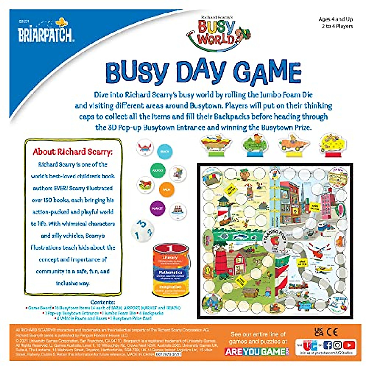 Briarpatch, Richard Scarry's Busy Day Game, Based on Early Reader Books for Preschool, Kindergarten and 1st Grade