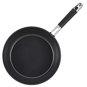 Anolon Smart Stack Hard Anodized Nonstick Frying Pan Set / Skillet Set - 8.5 Inch and 10 Inch, Black