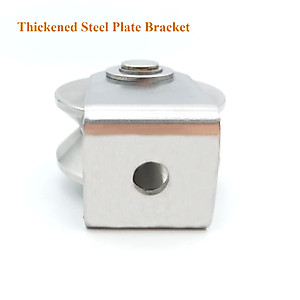 VUYBVY 2pcs Stainless Steel V Groove Wheel Heavy Duty Caster Rigid Track Wheel Pulley Sliding Gate Rollers with Bracket for Sliding Gate, Rolling Gate, Inverted Track, Industrial Machines