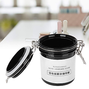 Eyelash Glue Storage Activated Carbon Sealed Storage Jar Leak Proof Container Cylinder Keep Dry and Fresh