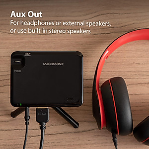 Magnasonic LED Pocket Pico Video Projector, HDMI, Rechargeable Battery, Built-in Speaker, DLP, 60 inch Hi-Resolution Display for Streaming Movies, Presentations, Smartphones, Tablets, Laptops (PP60)