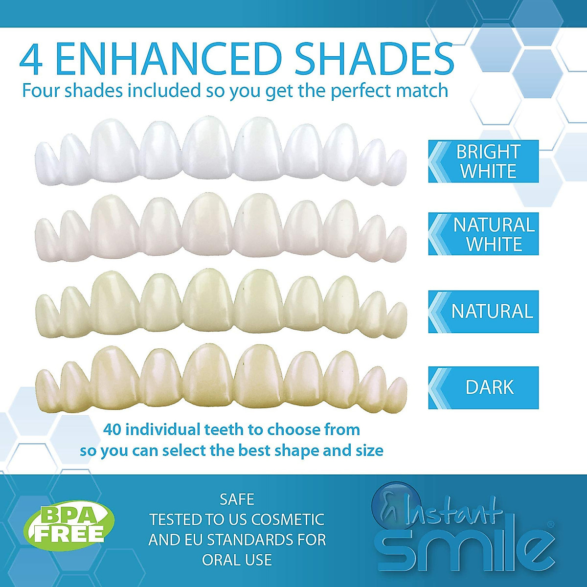 Instant Smile Complete Your Smile Tooth Replacement Kit with 3 Pack Fitting Beads