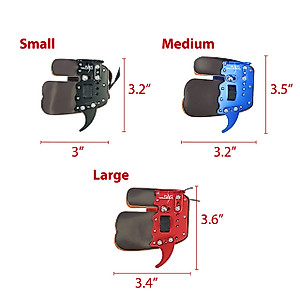 Southland Archery Supply SAS Elite Aluminum Suede and Leather Finger Tab (Black, Medium)