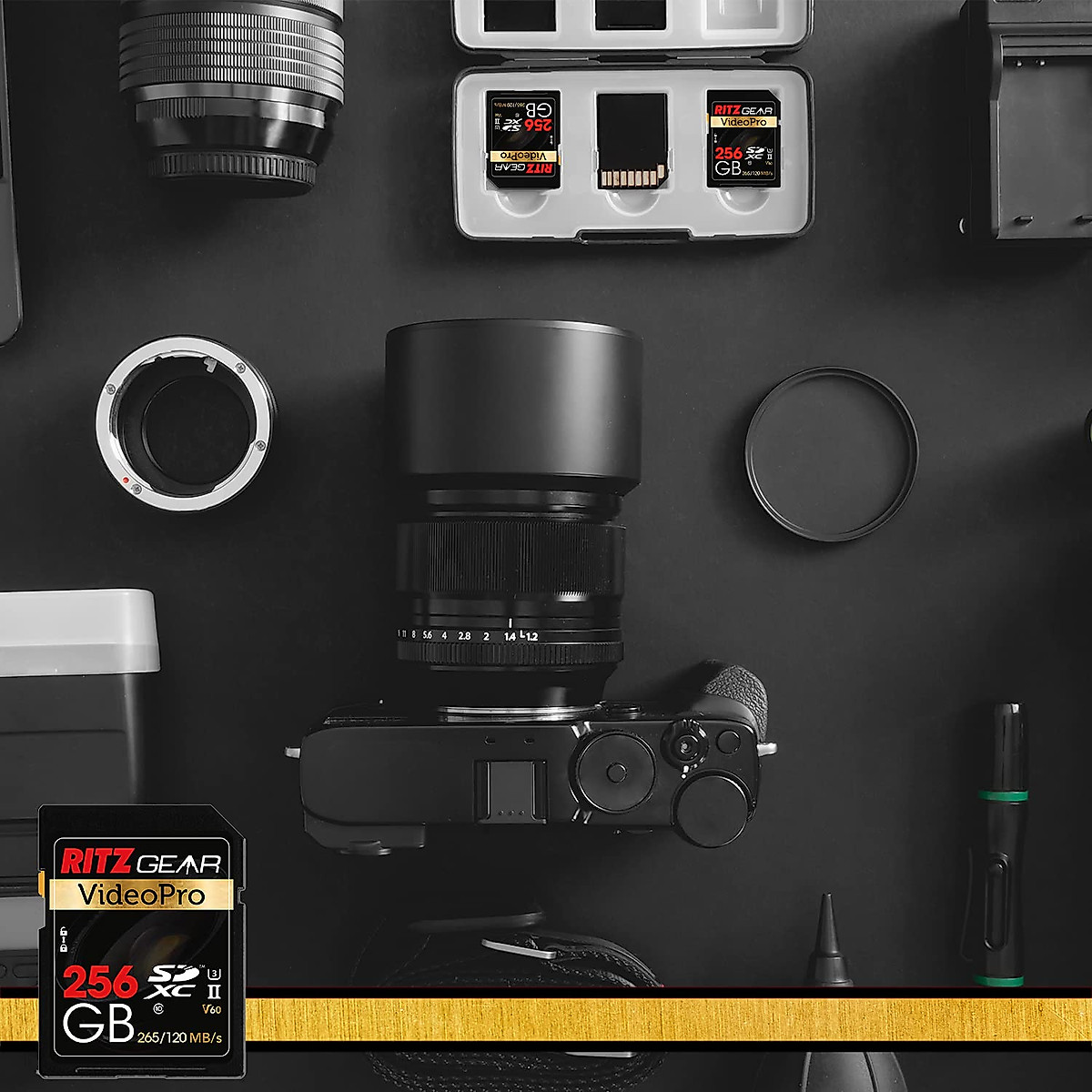 SD UHS-II 256GB SDXC Memory Card U3 V60 A1 (2-Pack) Extreme Performance Video Pro SD Card (R 265mb/s 120mb/s Write) Well-Suited for Video, Including 4K,8K, 3D, Full HD Video