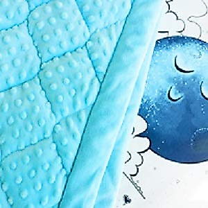 JumpOff Jo - 3 Piece Crib Bedding Set for Boys and Girls, Fitted Crib Sheet, Crib Skirt, & Hypoallergenic Quilt - Microfiber Baby Nursery Bedding - Mama Bear Blue