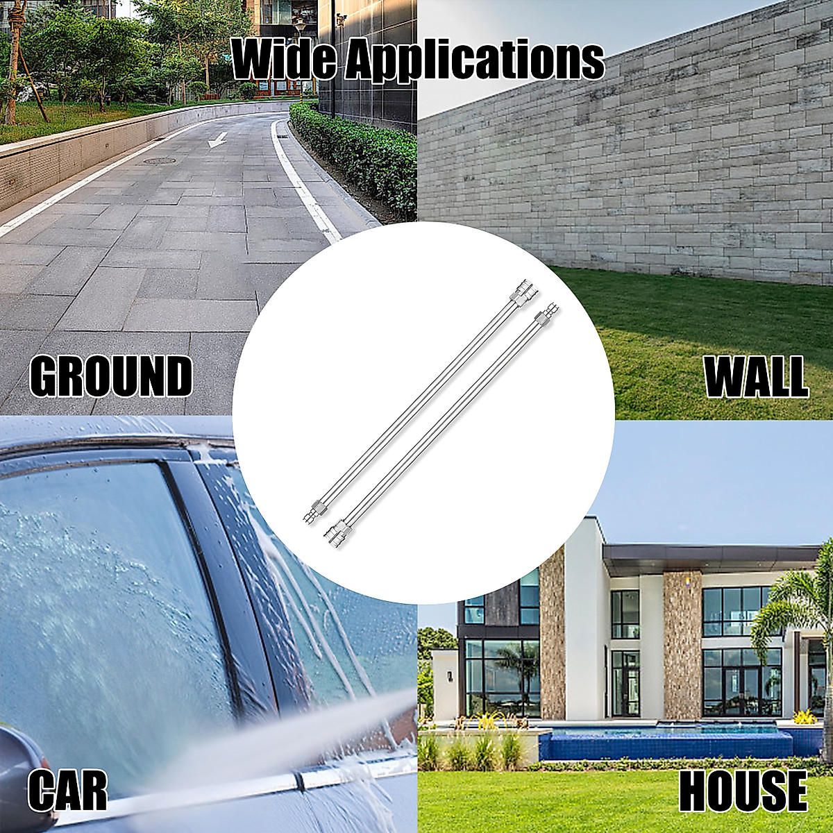 JOEJET Stainless Steel Pressure Washer Extension Wand 17 Inch, Pressure Washer Couplers