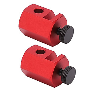2PCS Stair Gauges for Framing Square, Layout Stringer Jigs Rafter Block, with Knurled Thumbscrew, Red Anodize Aluminum Alloy