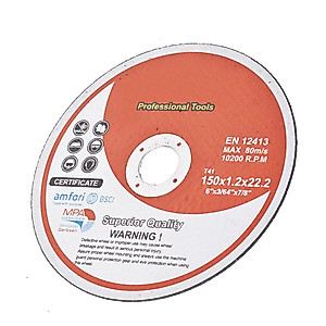 100 Pack 6 Inch Cut Off Wheels for Metal and Stainless Steel Cutting Discs for Angle Grinders 6 x .045 x 7/8 Inch