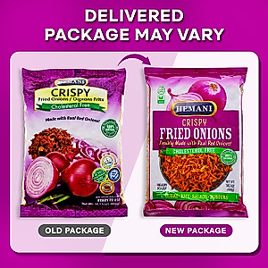 HEMANI Crispy Red Fried Onions 14.1 OZ (400g) - MSG Free French Fried Onions - Made with Real Red Onions - Perfect Crispy Onions for Cooking and Salad Topping
