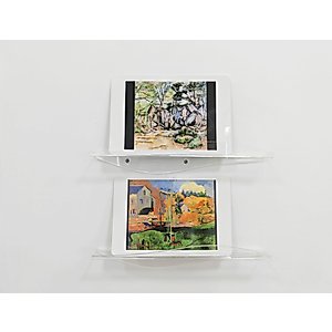 12'' Transparent Acrylic Wall Bookshelf Display Stand, Wall Mounted Storage Rack, Character Statue Picture Display Stand, Photo Frame Storage Rack, Wall Mounted Bookshelf, Cosmetics Display Cabinet