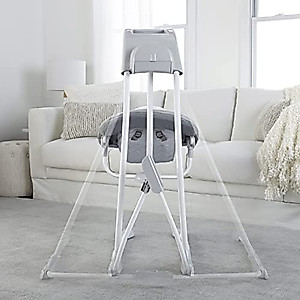 Ingenuity InLighten Baby Swing - Cool Mesh Fabric, Vibrations, Swivel Infant Seat, Nature Sounds, Light Up Motorized Mobile - Braden