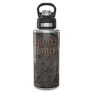 Tervis Warner Brothers - Lord Of The Rings Middle Earth Triple Walled Insulated Tumbler Travel Cup Keeps Drinks Cold, 32oz Wide Mouth Bottle, Stainless Steel