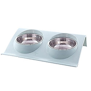 FUUIE Bowls for Food and Water Pet Silicone Bowl Dog Cat Collapsible Silicone Dog Bowl Candy Color Outdoor Travel Portable Puppy Food Container Feeder Plate (Color : Blue, Size : Medium)