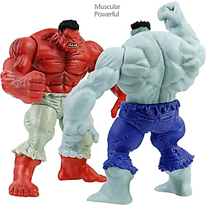 2Pcs 4.53-inch Red Grey Version Super Hero Action Figure