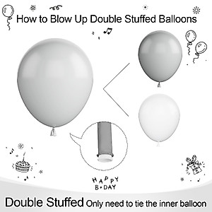 148PCS Dusty Blue Balloon Arch Kit,Double Stuffed Blue Balloon Garland Pastel Blue Grey White Balloons Slate Blue Balloon Arch for Baby Shower Boy Birthday Gender Reveal Bridal Party Decorations