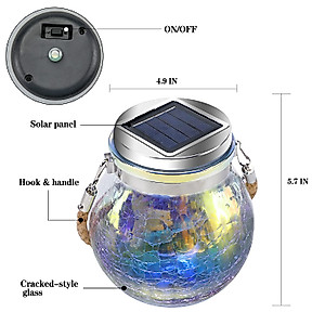 LANSCARE Solar Lanterns Lights Outdoor Decorative Solar Waterproof for Home Garden Yard Patio Outdoor Wedding Birthday Party Decorations (Fantasy Star, 2pack)