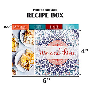 Ring Binder Depot, Recipe Cards 4 inch X 6 inch on Premium Thick Card Stock with Card Dividers Included! Great Gift for Amateurs or Experienced Chefs (Pack of 50)