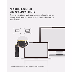 HP EX900 Plus 512GB NVMe PCIe M.2 Interface SSD, GEN 3 x 4, 8 Gb/s, 2280 3D NAND PC Internal Solid State Hard Drive Up to 3200 MB/s - 35M33AA#ABA