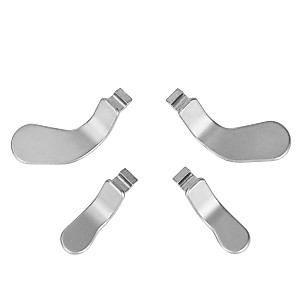 4 PCS Metal Paddles, Back Hair Trigger Locks Replacement Parts for Xbox One Elite Series 2 Controller/Elite Series 1 Controller/Elite 2 Core Controller(Silver)