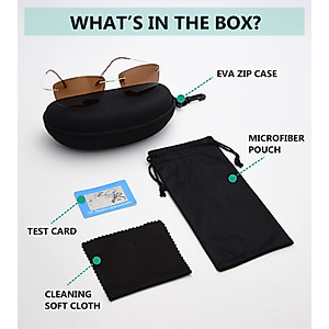 Eyekepper Rimless Titanium Frame Polarized Sunglasses G15 Lens