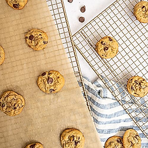 Half Sheet Cooling Rack by Ultra Cuisine - Wire Rack Baking Sheet - Oven Rack Grill - Wire Baking Rack - Sheet Pan Roasting Rack - Cooling Racks for Baking - Cooling Racks Champagne 12" x 17"