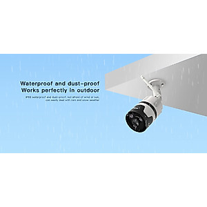 YZY TECH 1080P WiFi Camera, Outdoor IP66 Waterproof, Motion Human Absence Smoke Alarm Detection, Night Vision,180˚ Panorama Bullet Camera, Lens 2.3mm (C63S)