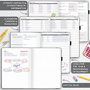 Legend Teacher Planner – Undated Lesson Plan Book for Teachers with Weekly & Monthly Calendars - Classroom Organization & School Year Planner – 8.5”x11.5” Hardcover (Mystic Gray)