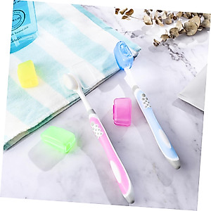 Beavorty Tooth Brush Cover Cap 10pcs Toothbrush Covers Toothbrush Caps Toothbrush Caps Travel Tooth Brush Case for Travel, Home, Office and Hotel Use (Random Color) Toothbrush Covers Caps