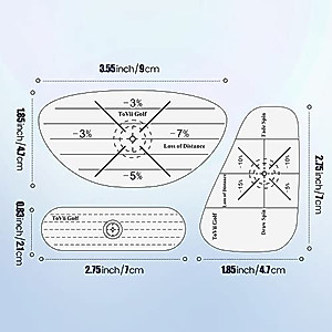 ToVii 300Pcs ~600Pcs Golf Impact Tape Set, Self-Teaching Sweet Spot and Shot Consistency Analysis, Club Impact Stickers for Woods Irons and Putters Golf Accessories for Men